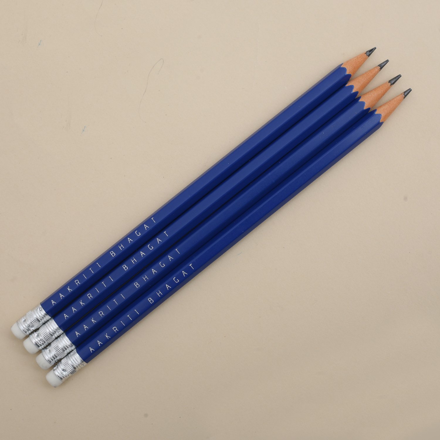 Set Of 10 Personalised Pencils – Deep Blue – BounceBespoke