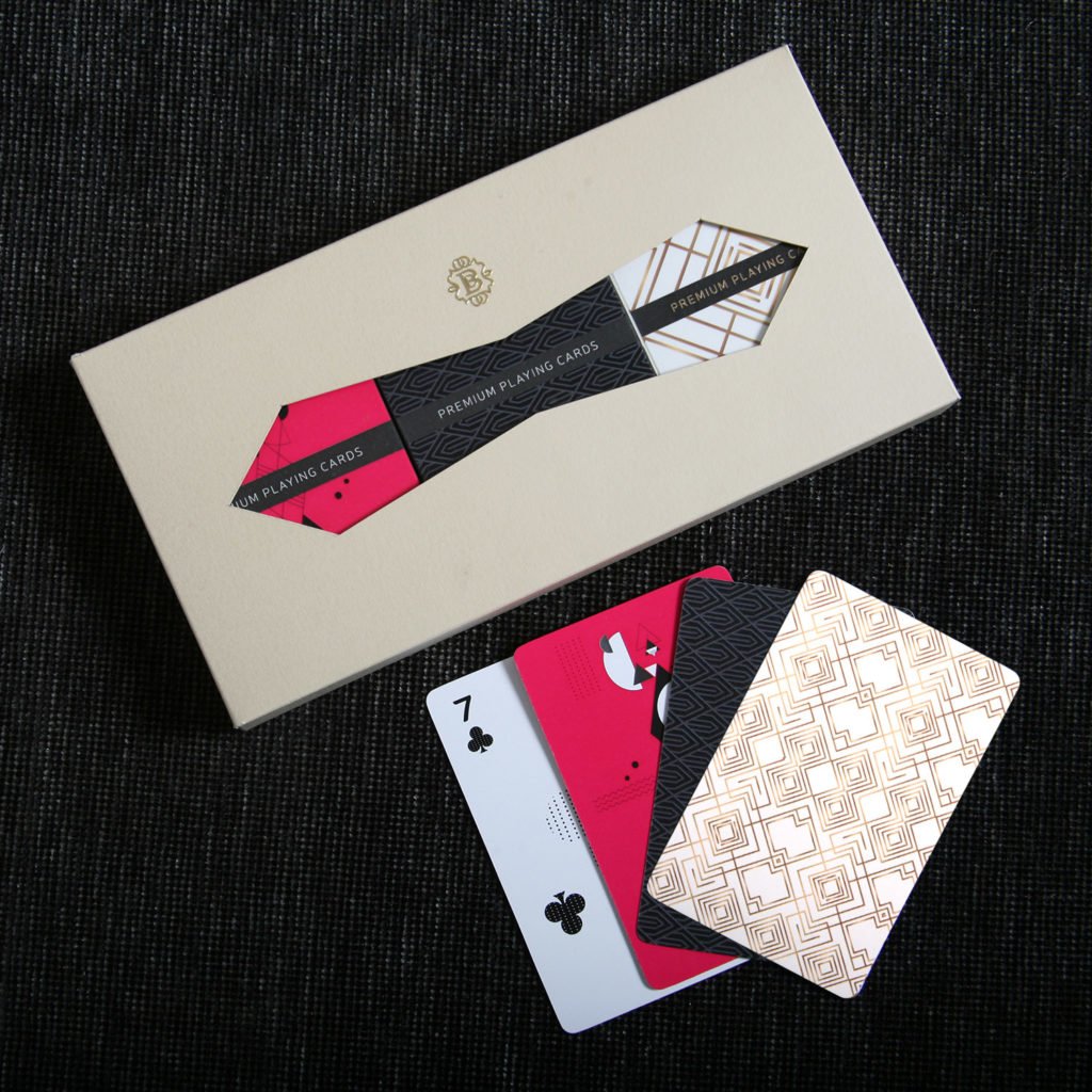 Premium Playing Cards – B & W – Metallic PC 1005 – BounceBespoke