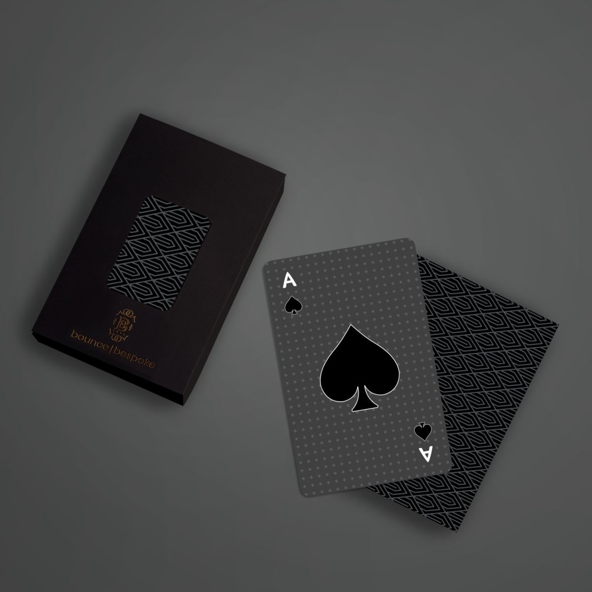 Premium Playing Cards – B & W – Metallic PC 1005 – BounceBespoke